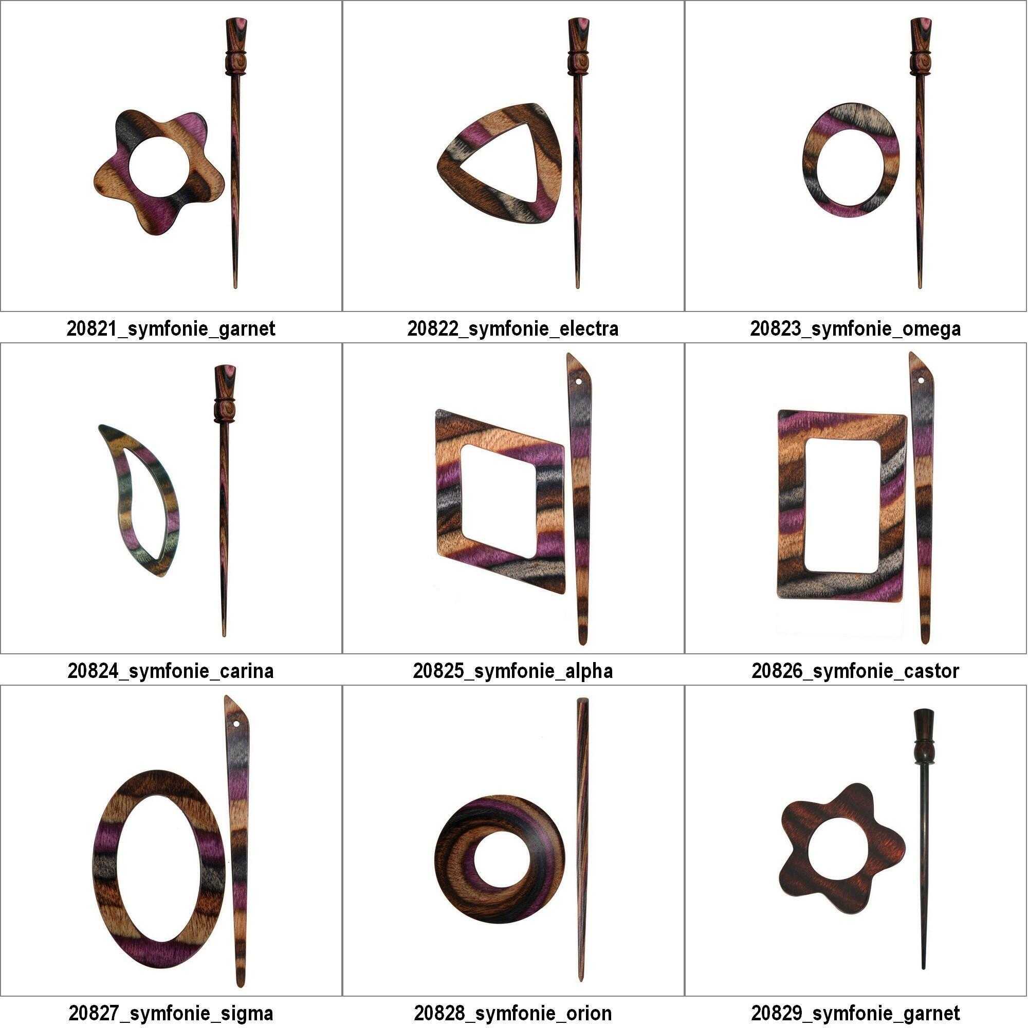 Beautiful Wood KnitPro Shawl Needles Exotic Scarf Fastener Hair Pin ...