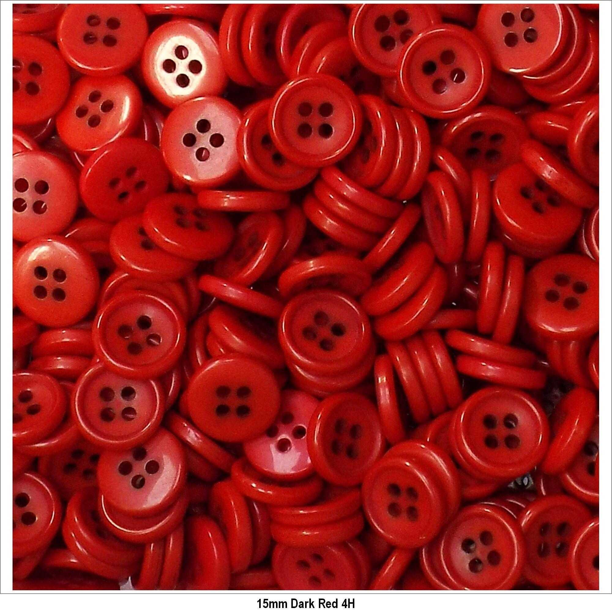 Red Buttons 15mm 16mm 18mm 22mm 30mm Jacket Coat Shirt BUY 2 4 8 9 ...