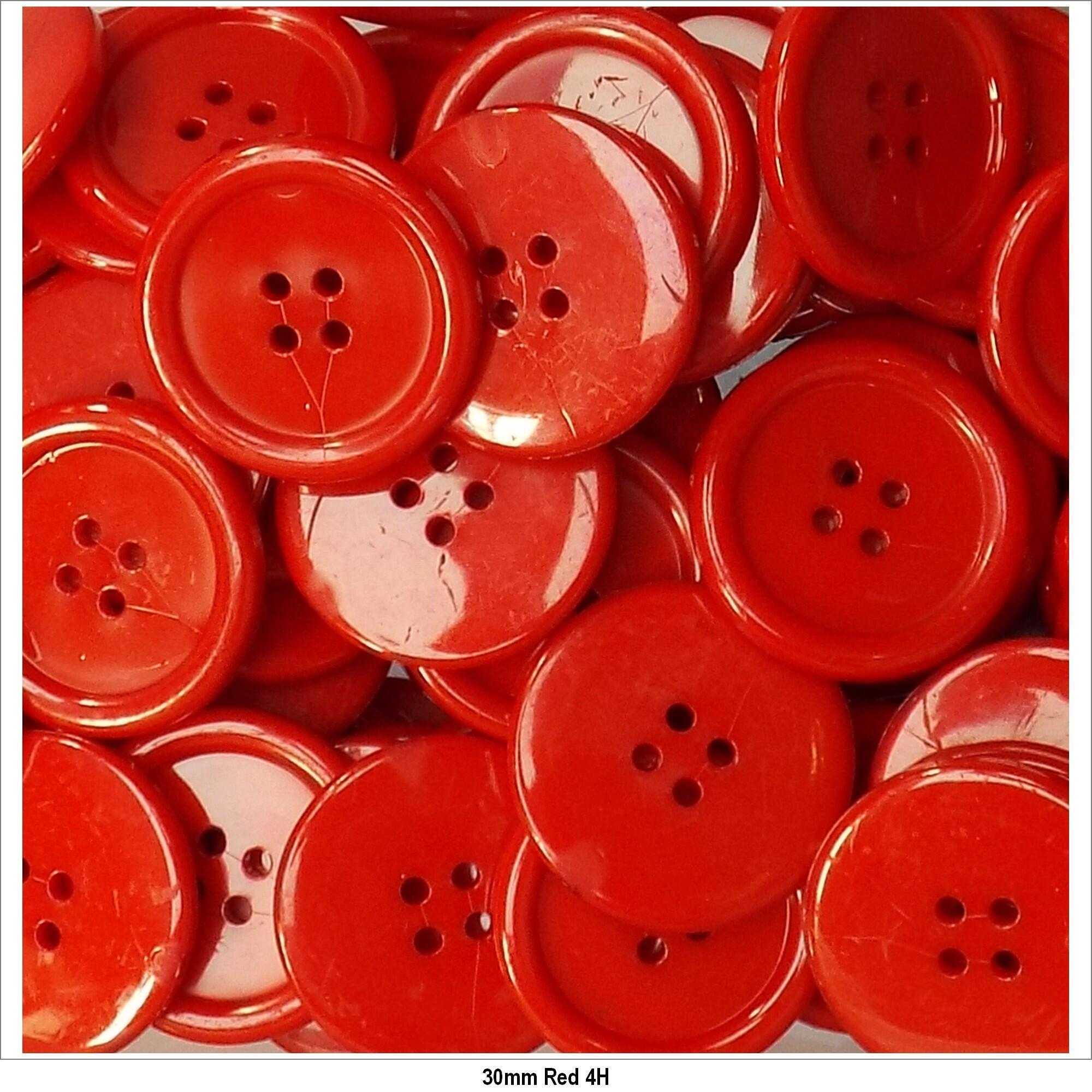 Red Buttons 15mm 16mm 18mm 22mm 30mm Jacket Coat Shirt BUY 2 4 8 9 ...
