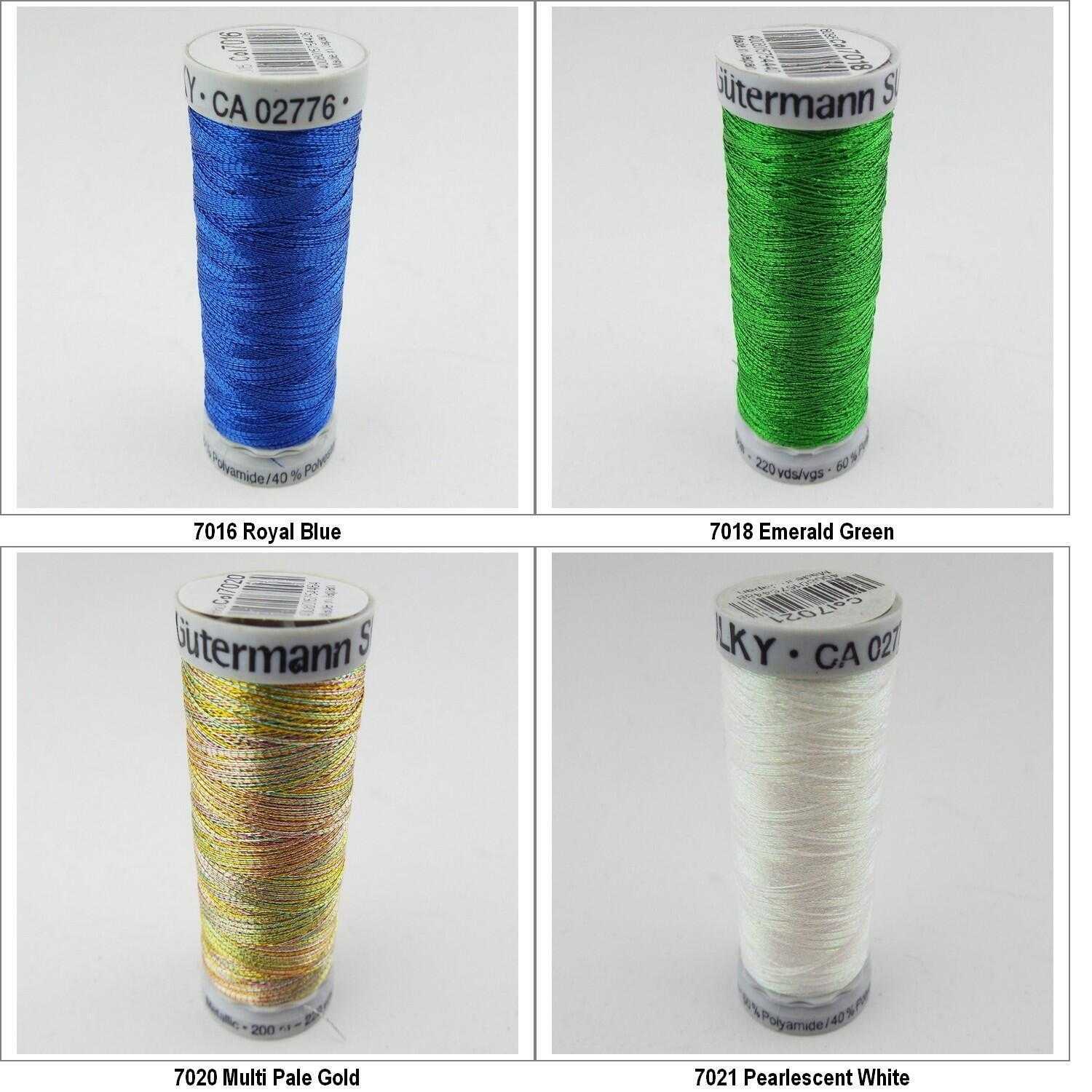 Gutermann Sulky Metallic Thread 200m Machine Hand Embroidery Sewing BUY ...