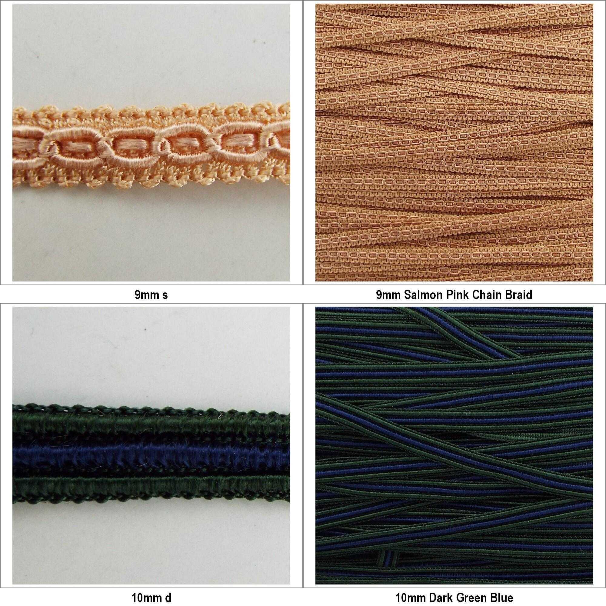 10 STYLE 7mm to 13mm Braid Upholstery Gimp Edging Trim Narrow BUY 1 2 ...