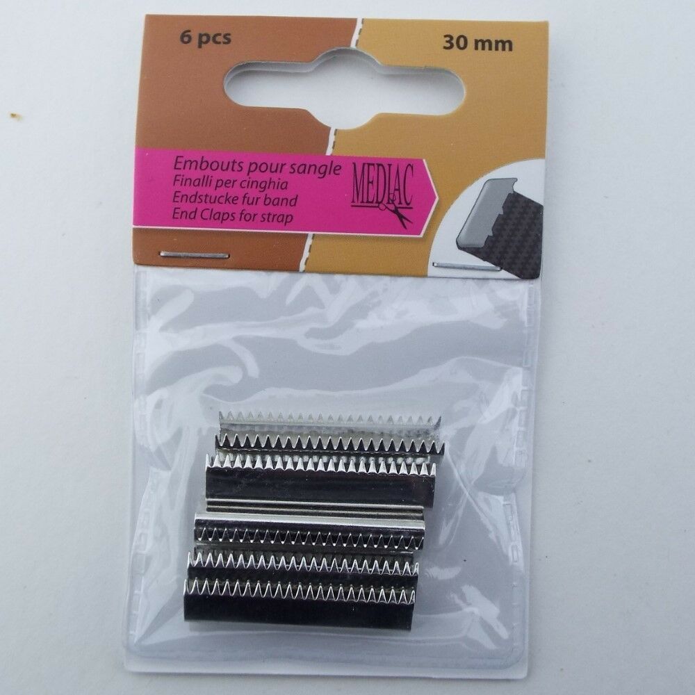 12 TYPE 25 30 35 40mm Metal Belt End Tip Bag Strap Webbing Tab Finisher ...