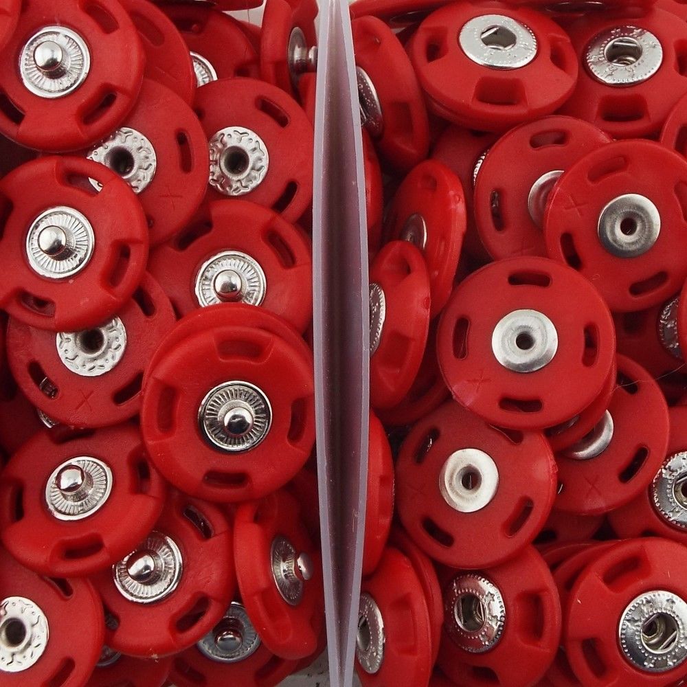 22 COLOUR LARGE 22mm Plastic Metal Popper Bag Snap Fastener Press Stud ...