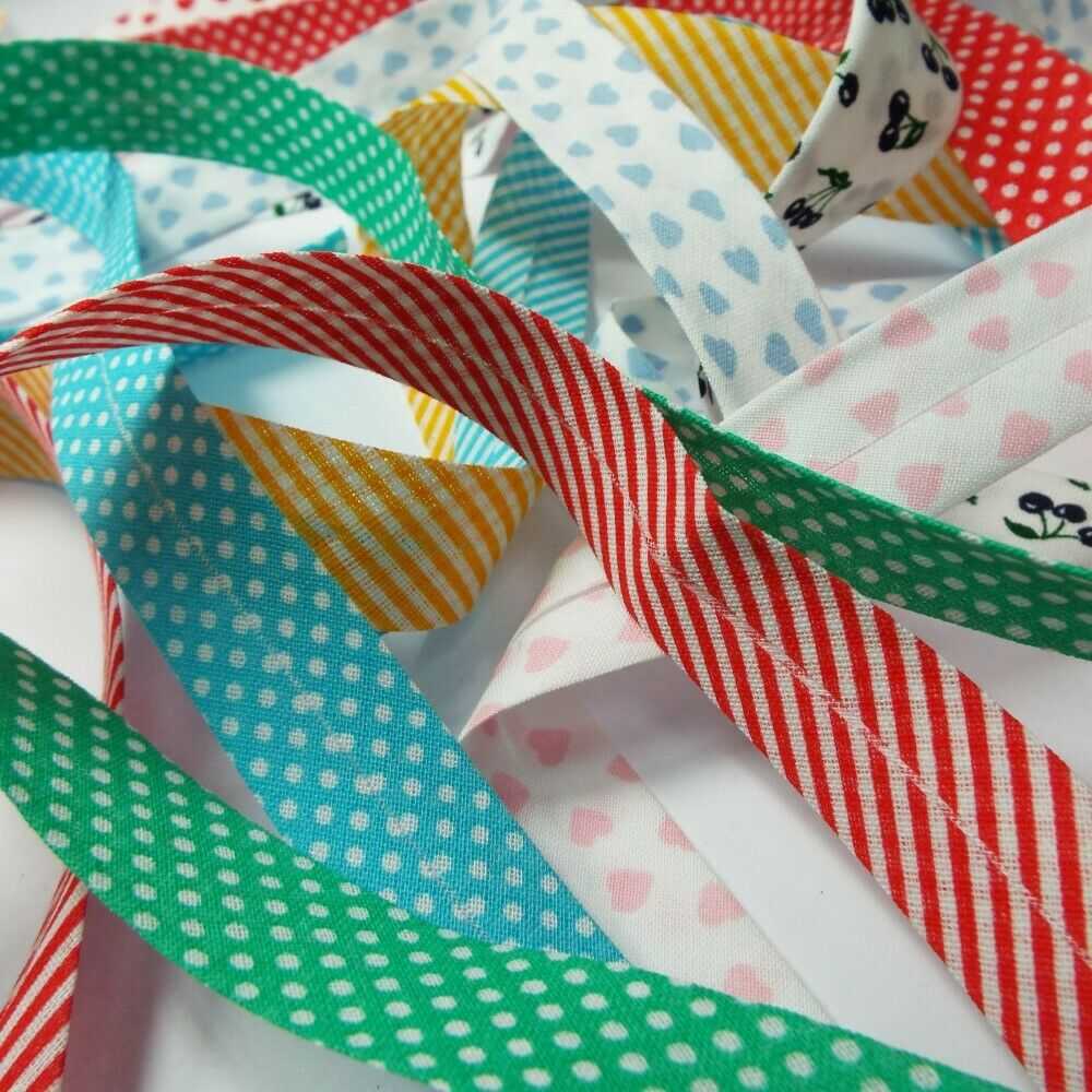 20 PATTERN 20mm Cotton Print Bias Binding Bunting Edging Hem Costume ...