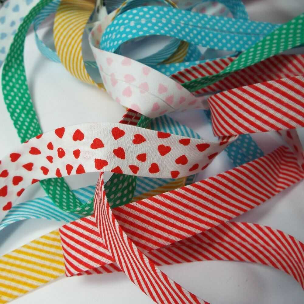 20 PATTERN 20mm Cotton Print Bias Binding Bunting Edging Hem Costume ...