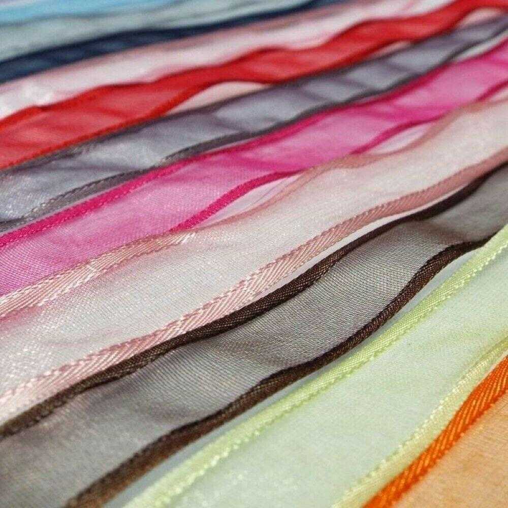 Satin Edge Organza Ribbon 38mm Sheer Organdie Edged BUY 1 2 4 8m+ 23 ...
