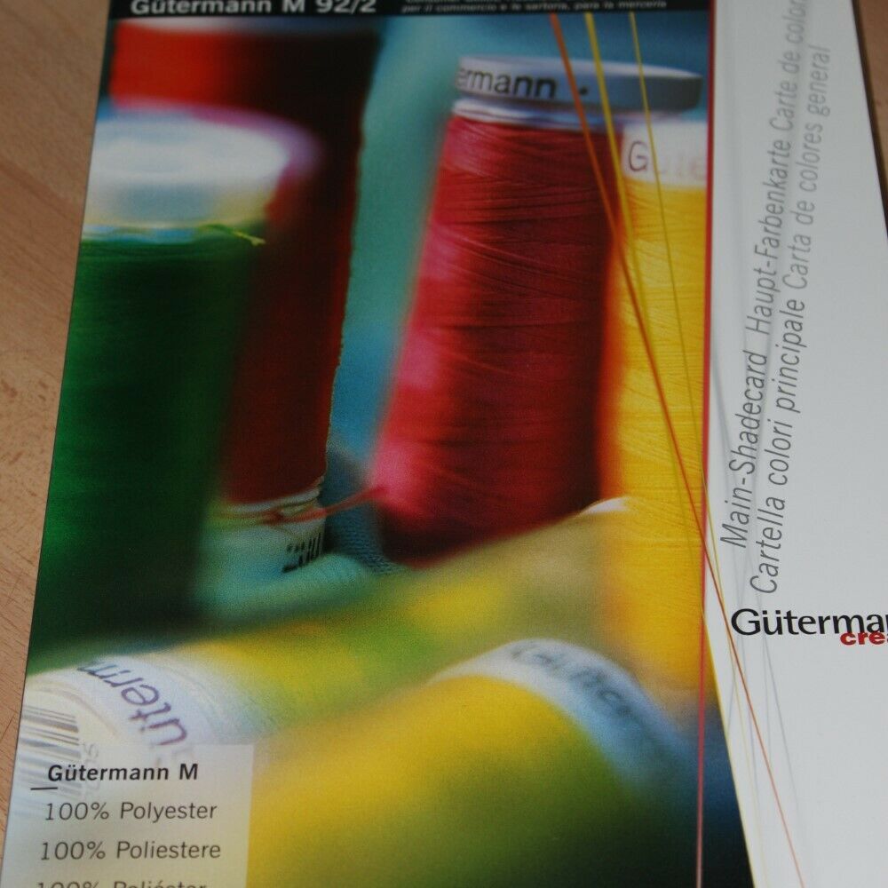 Thread Colour Swatch Chart Gutermann Sew All, Top Stitch, X Uphostery ...