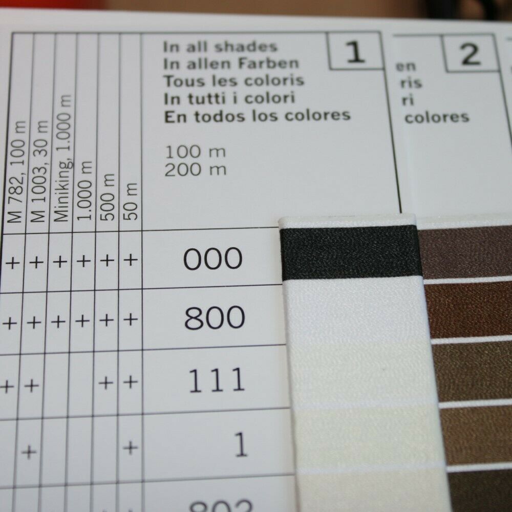 Thread Colour Swatch Chart Gutermann Sew All, Top Stitch, X Uphostery ...