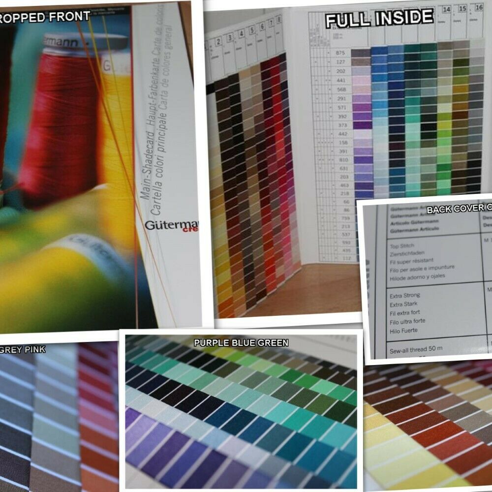 Thread Colour Swatch Chart Gutermann Sew All, Top Stitch, X Uphostery ...