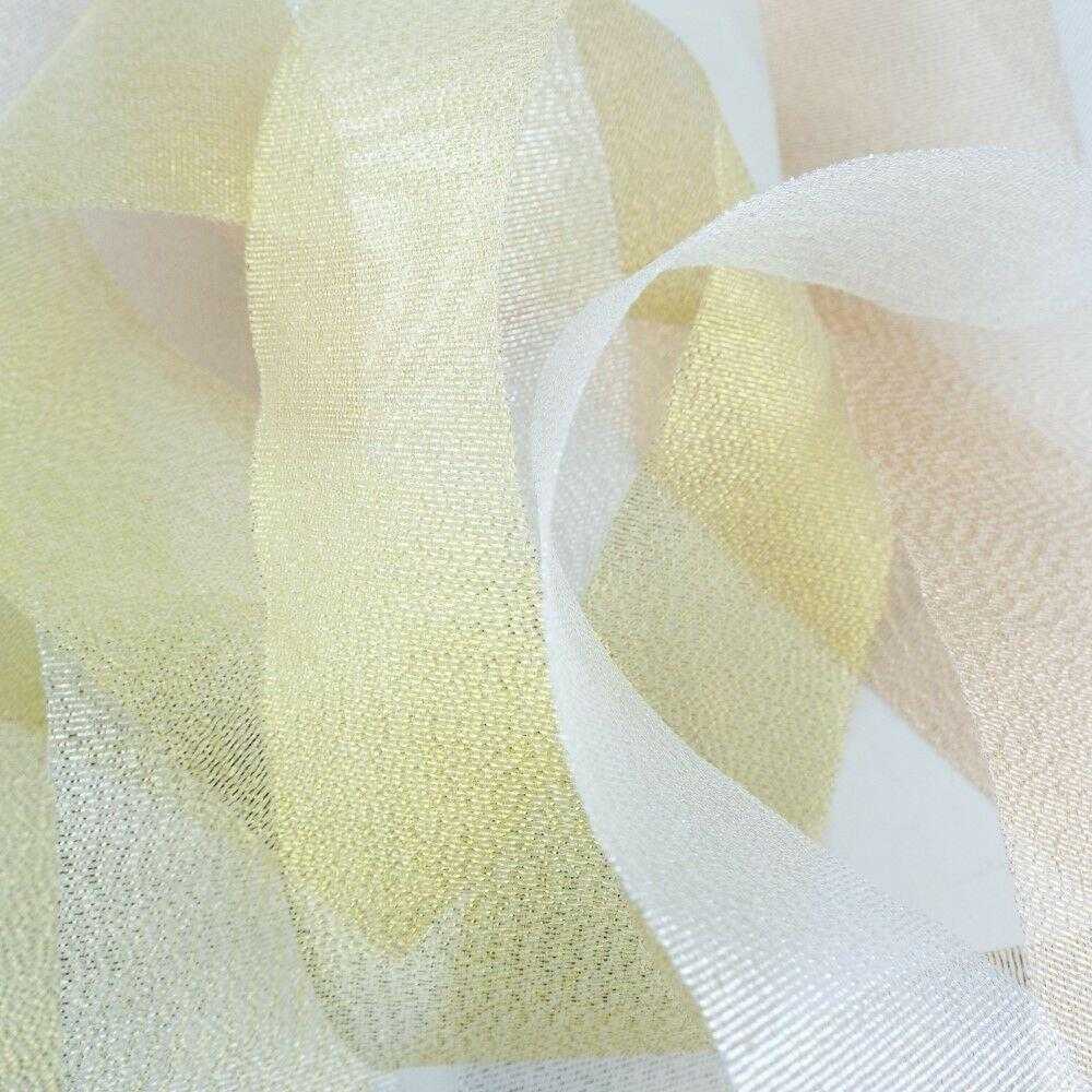 25mm 38mm Gold Silver Copper Ribbon Metalic Organza Wedding Christmas ...