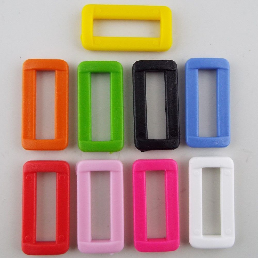 9 COLOUR 25mm Plastic RECTANGLE Loop Webbing Strap Fitting 2 Bar BUY 2 ...