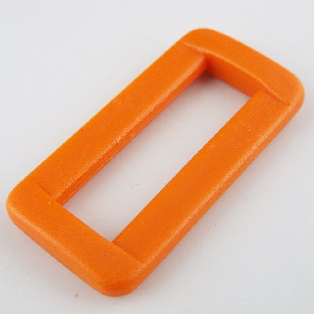 9 COLOUR 25mm Plastic Rectangle Loop End Webbing Strap Fitting 2 Bar ...