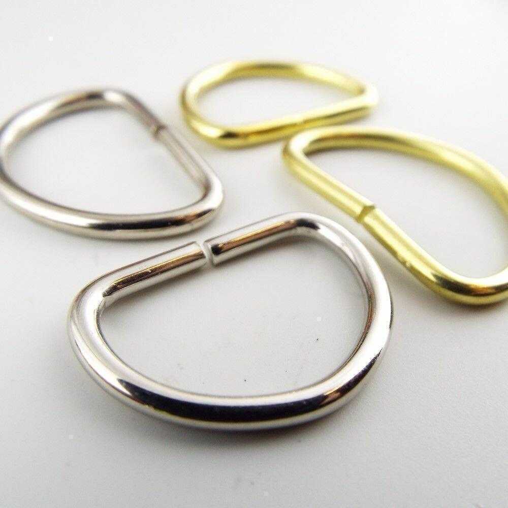 D Rings 20mm 25mm Gold Brass Silver Chrome Nickle Webbing Strap BUY 2 4 ...