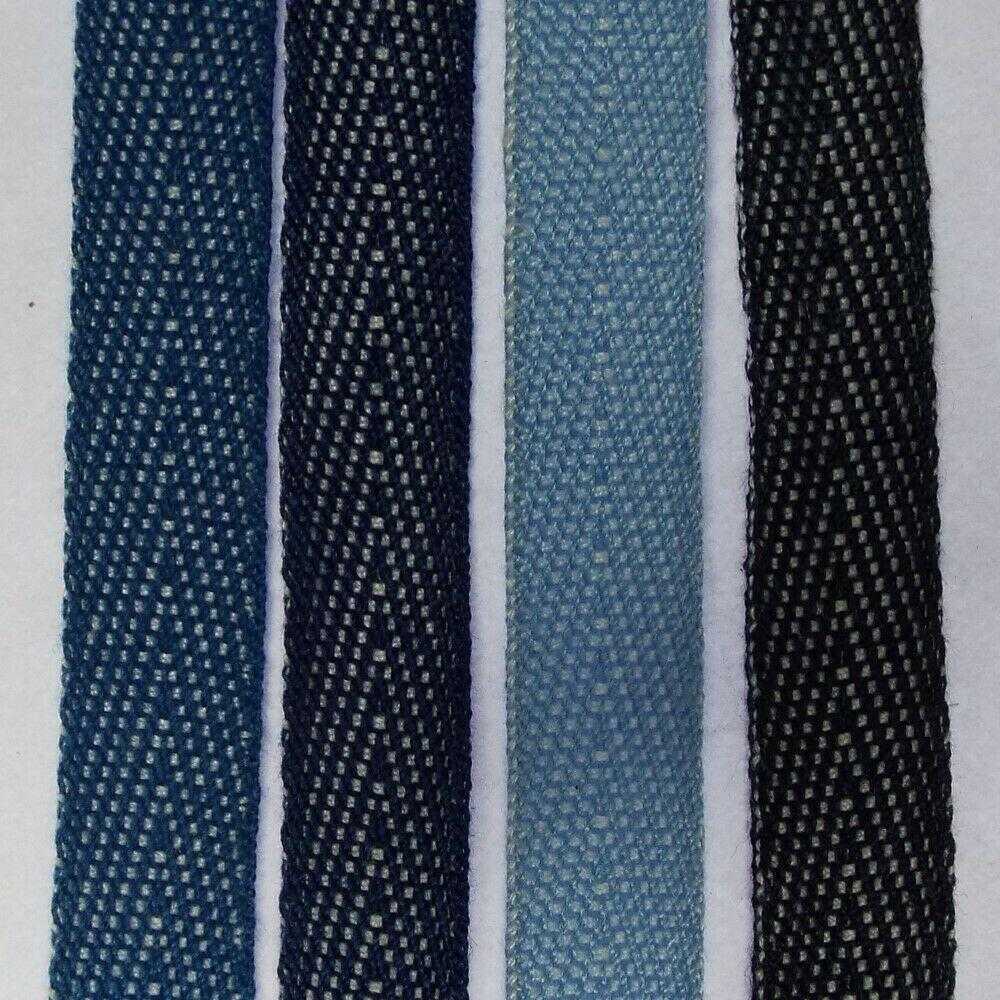 10mm Jean Twill Tape Herringbone Denim Trim Ribbon BUY 1 2 4m+ 4 COLOUR ...