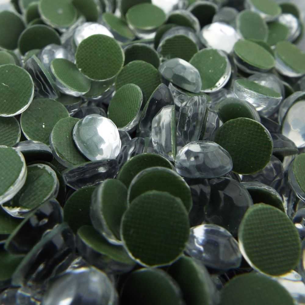 7mm Clear Silver Hotfix Iron on Faceted Rhinestone Gems BUY 50-10g 100 ...