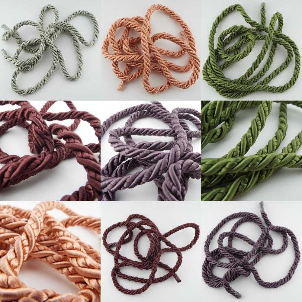 1.5m Lengths 8mm Cord Costume Upholstery Rope Satin Rayon BUY 1 2 4 6 ...