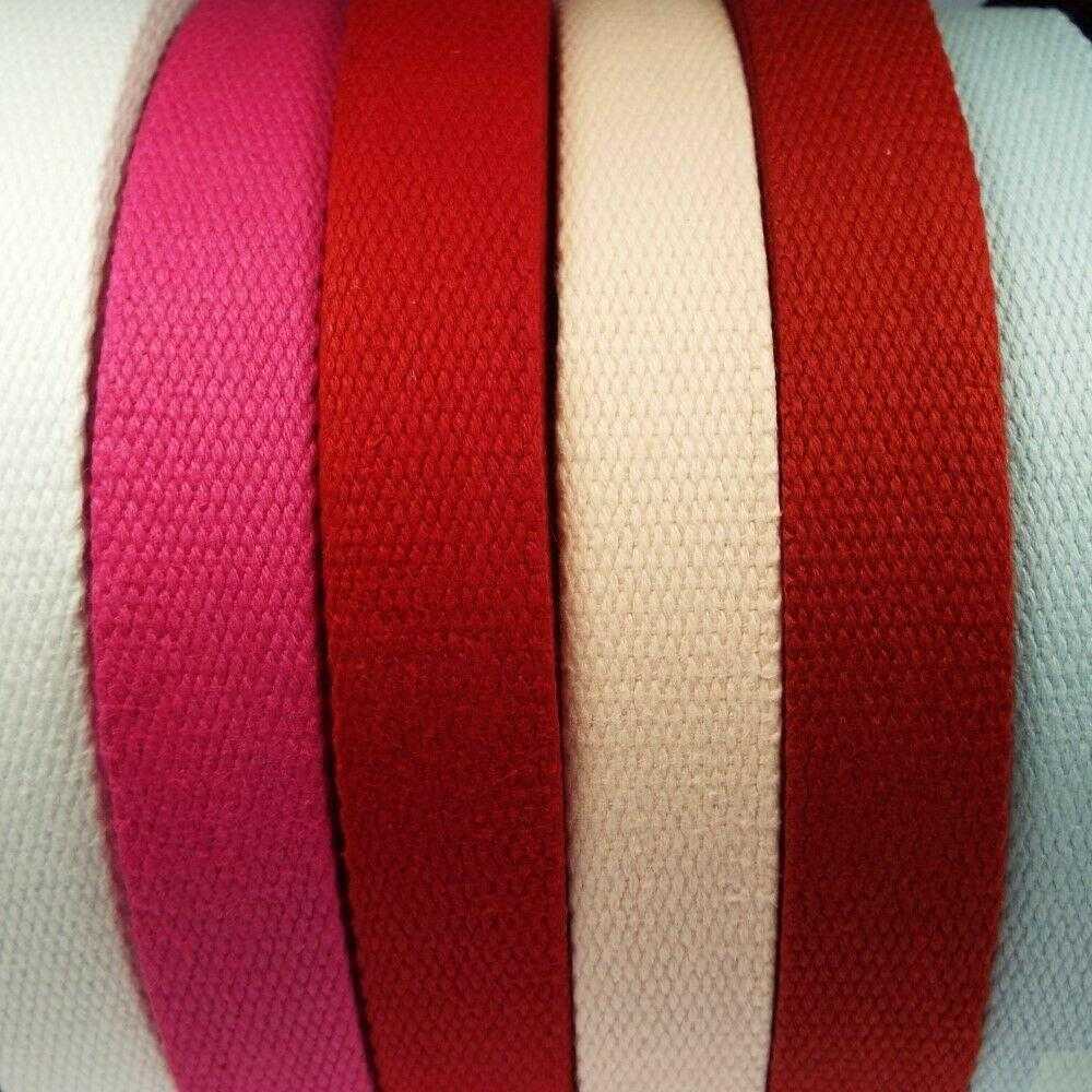 Mixed PURE Cotton Webbing 1 Metre Lengths Of 25mm 30mm 40mm BUY 2 4 or ...