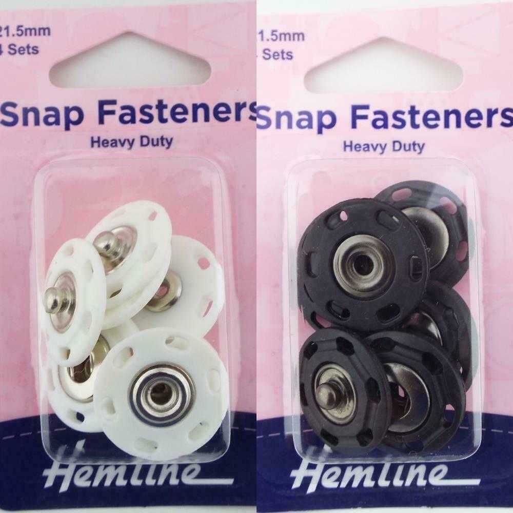 Hemline Pk4 22mm Sew In Popper Plastic Metal Snap Bag Fastener Clasp ...