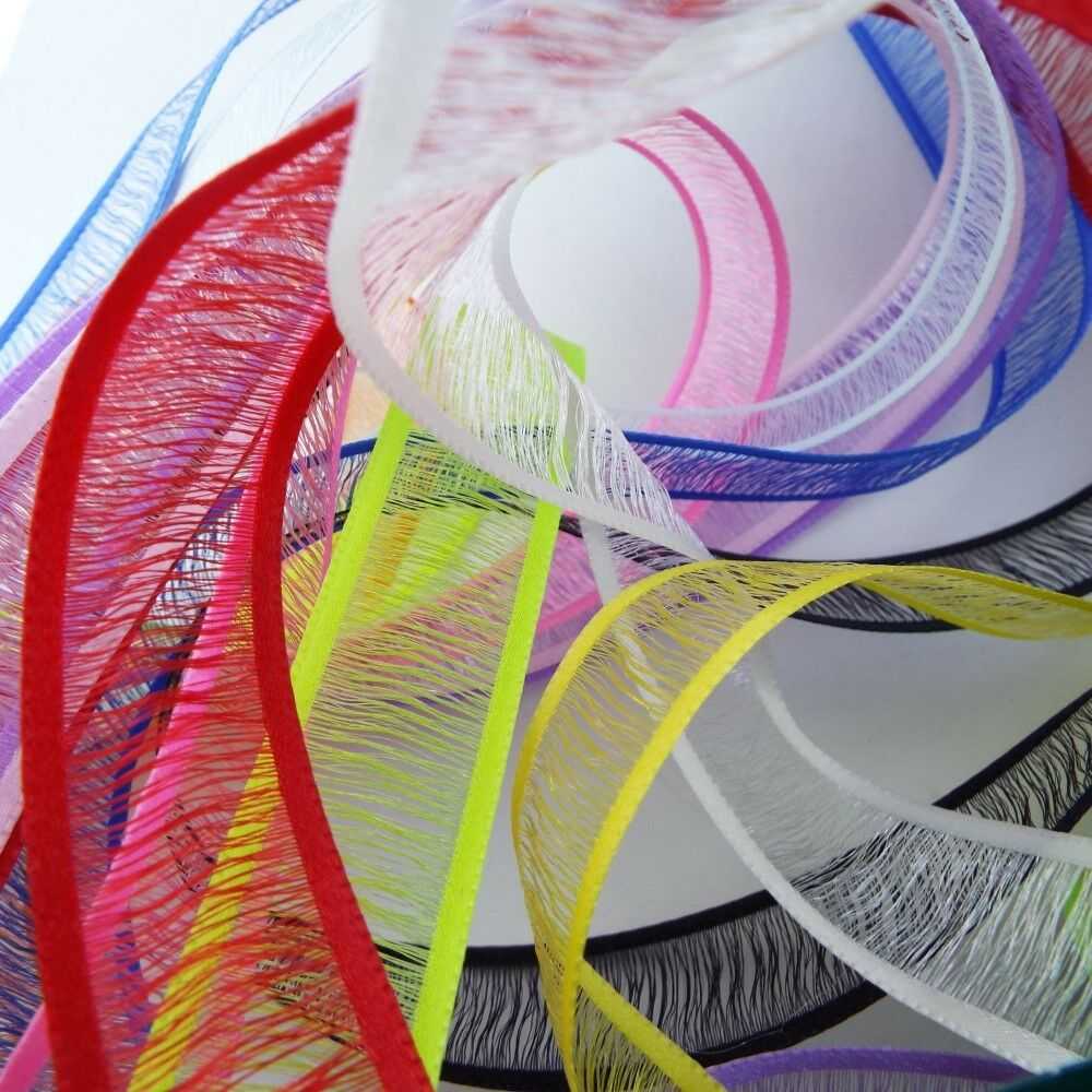 22mm Stiff Ribbon Nylon Satin Edged Open Weave Organza BUY 1 2 4m+ 11 ...
