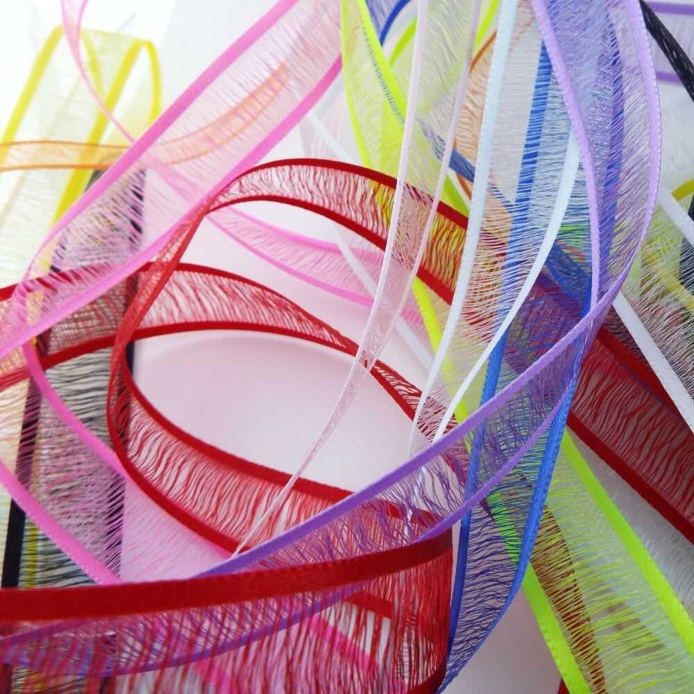 22mm Stiff Ribbon Nylon Satin Edged Open Weave Organza BUY 1 2 4m+ 11 ...