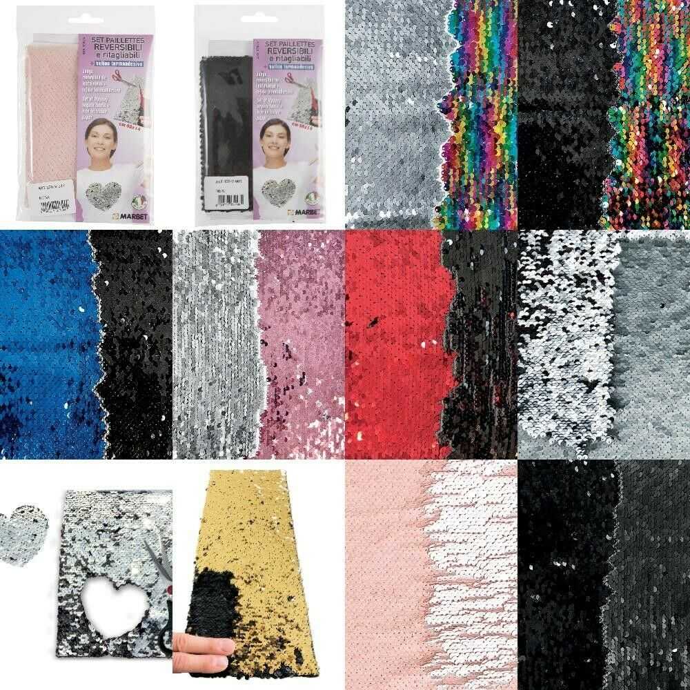 Sequin Two Colour Motif DIY Flipping 14cm 40cm Iron On Flip Patch 9 ...
