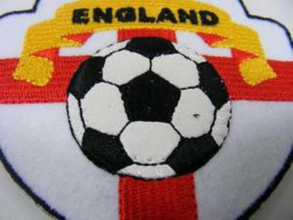 England Iron On Motif Patch Football Shield Saint George Cross Team ...
