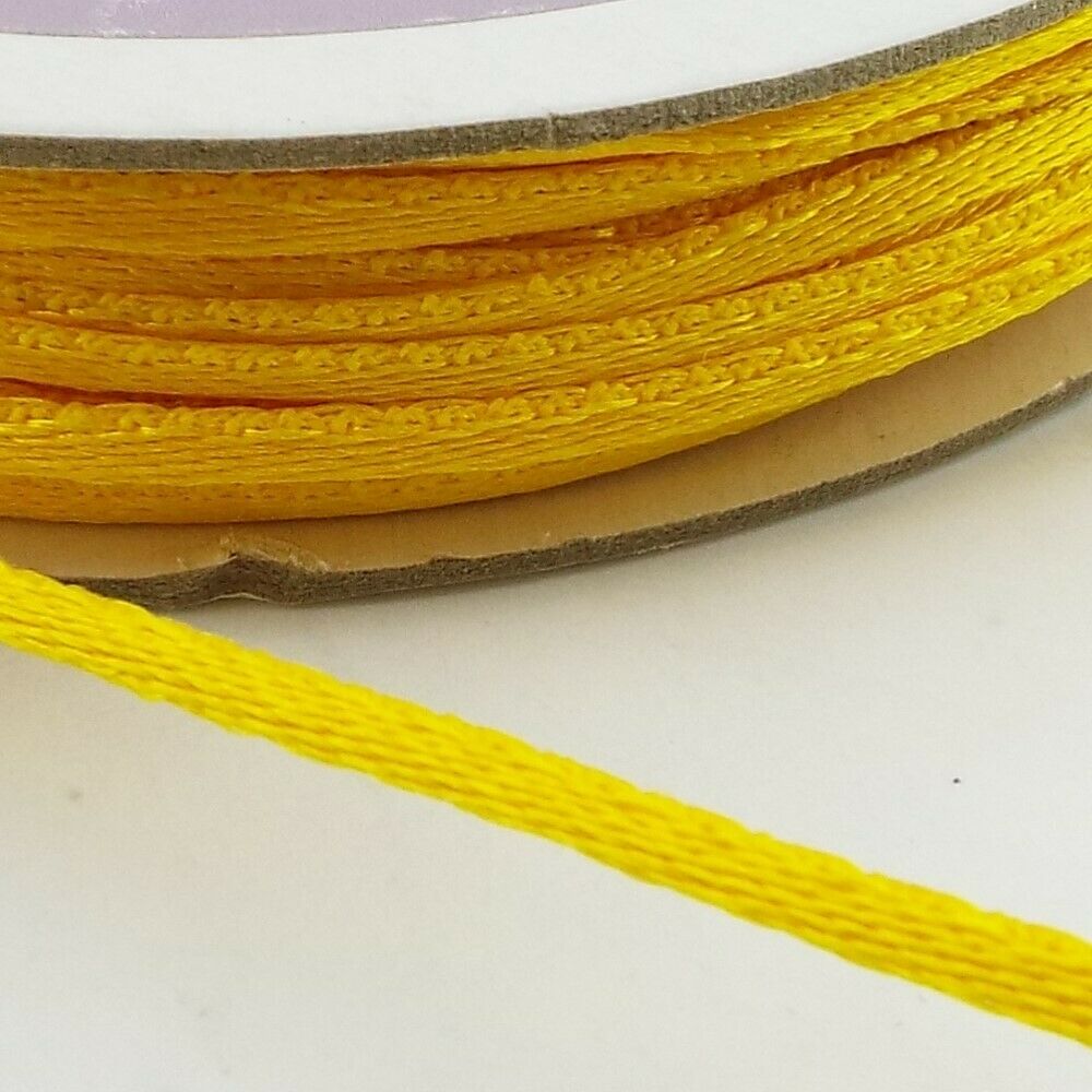 10 COLOUR Berisford Satin Rats Tail Rattail Cord 2mm BUY 1 2 4 8m ...