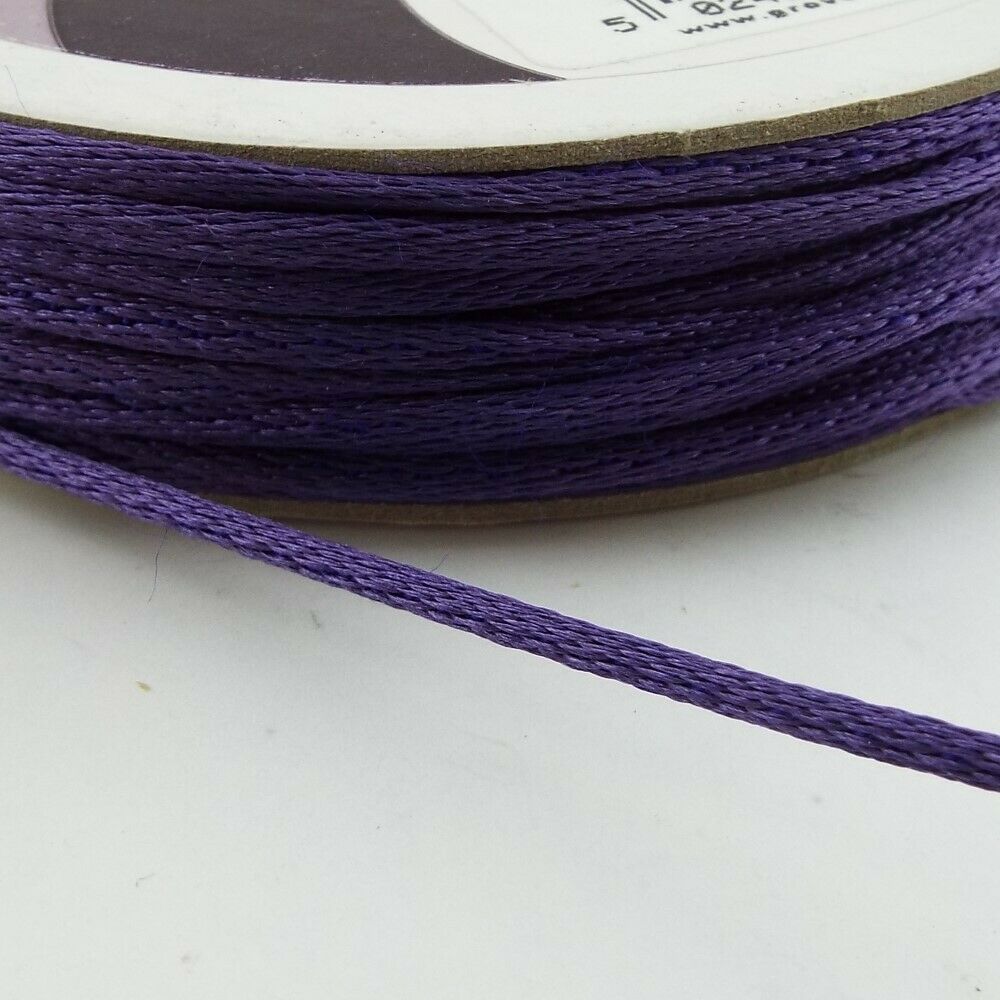 10 COLOUR Berisford Satin Rats Tail Rattail Cord 2mm BUY 1 2 4 8m ...