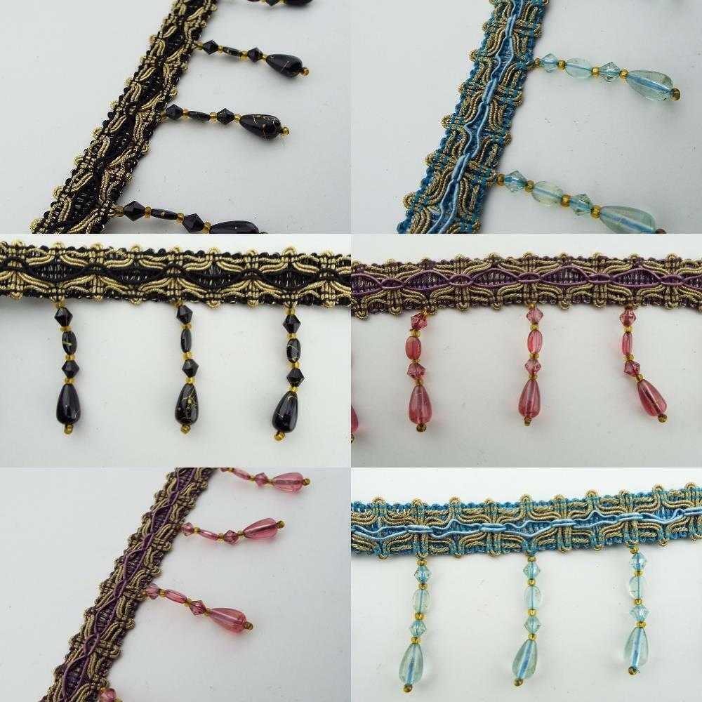 6cm Gold Braid Bead Trim Curtain Blind Trimming Lampshade BUY 1 2m+ 3 ...