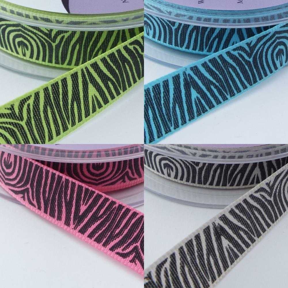15mm Zebra Stripe Ribbon Rustic Taffeta Single Sided BUY 1 2 4m 5 ...