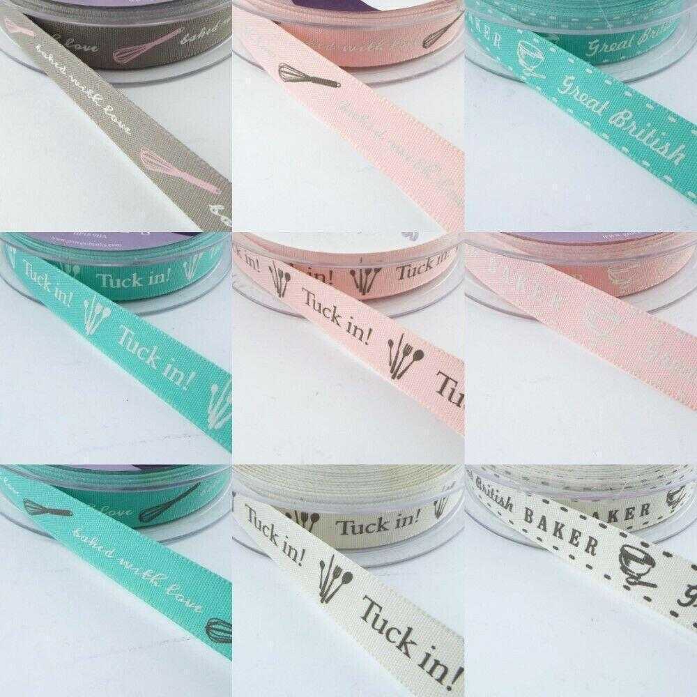 15mm Baking Cooking Ribbon Rustic Bake Off Tape Jar BUY 1 2 4m+ 10 ...