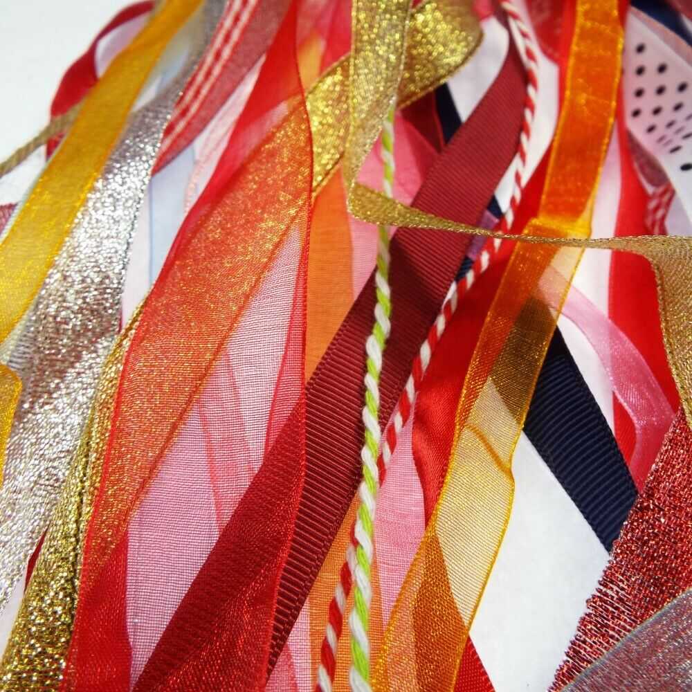 VALUE 50m Assorted Ribbon Craft Pack Organza Metalic Satin Polka Dot ...