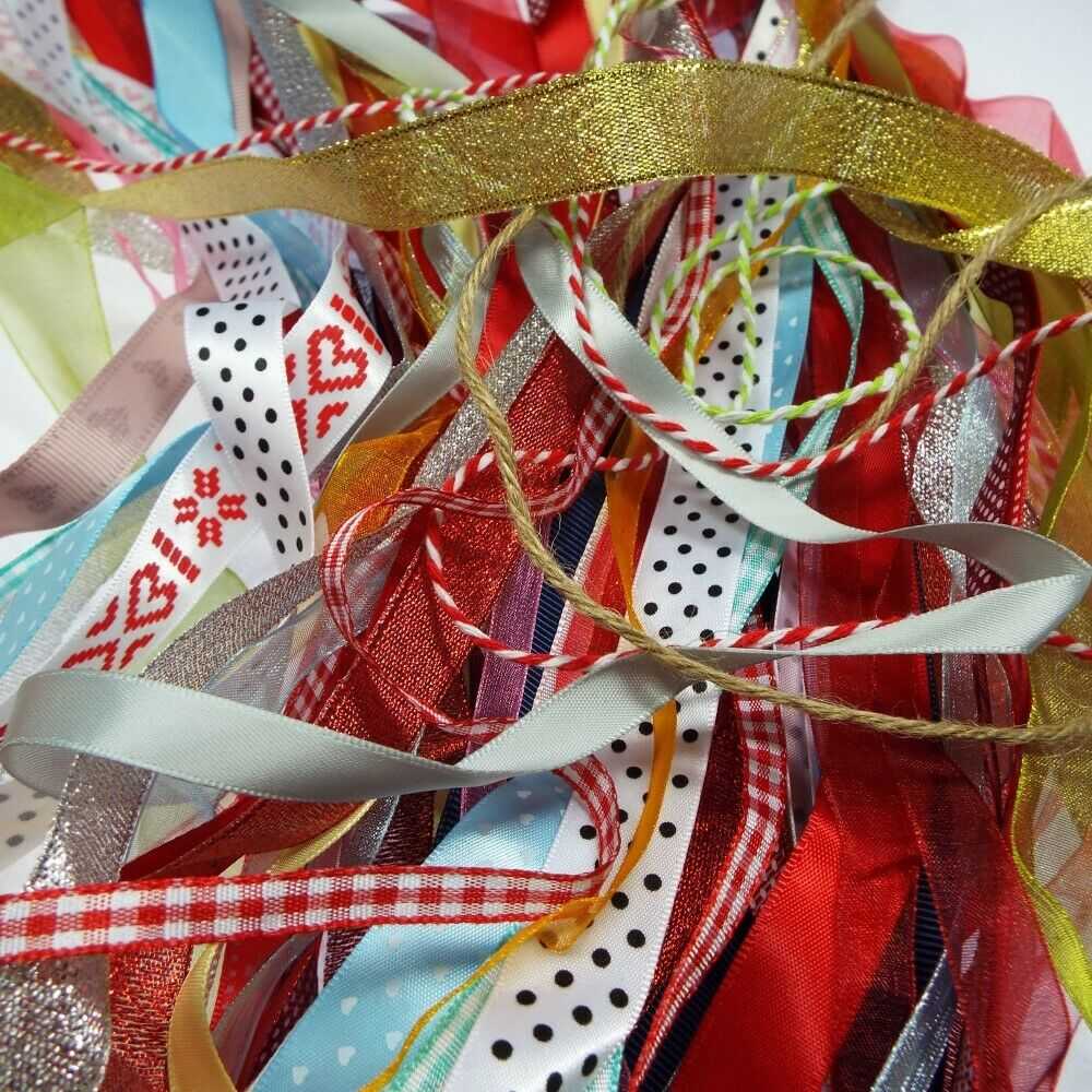 VALUE 50m Assorted Ribbon Craft Pack Organza Metalic Satin Polka Dot ...