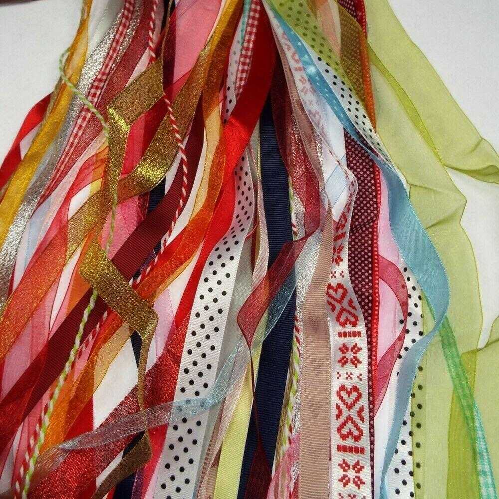 VALUE 50m Assorted Ribbon Craft Pack Organza Metalic Satin Polka Dot ...