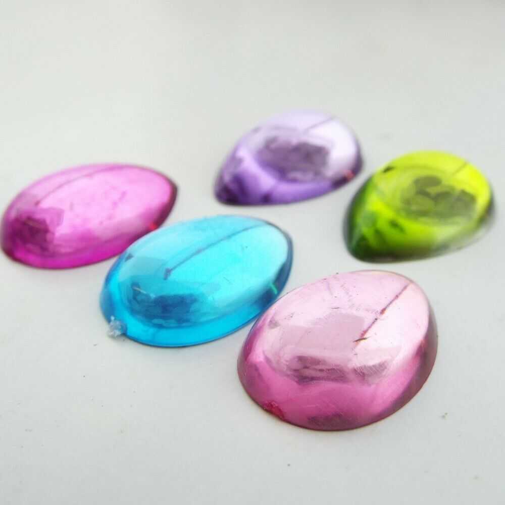 5 COLOR 12mm x 17mm Plastic Tear Drops Stick on Gems Acrylic BUY 7 14 ...